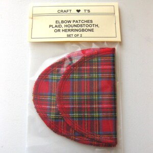 Elbow Patches - Red Tartan Plaid Flannel - Set of 2 - Etsy