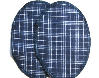 Elbow Patches Cream Red Black Plaid Cotton Set of 2 | Etsy