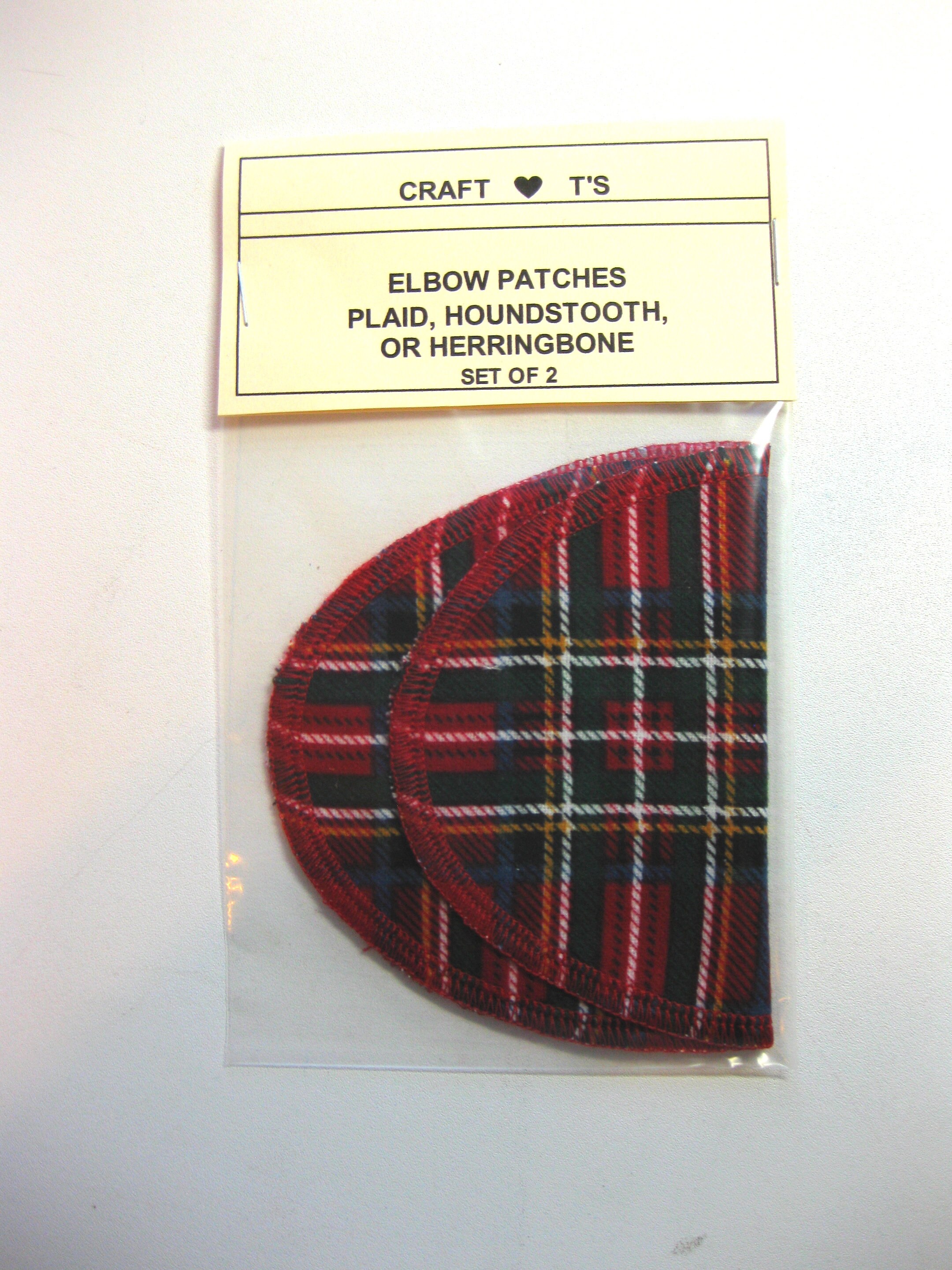 Elbow Patches Red Tartan Plaid Flannel Set of 2 - Etsy