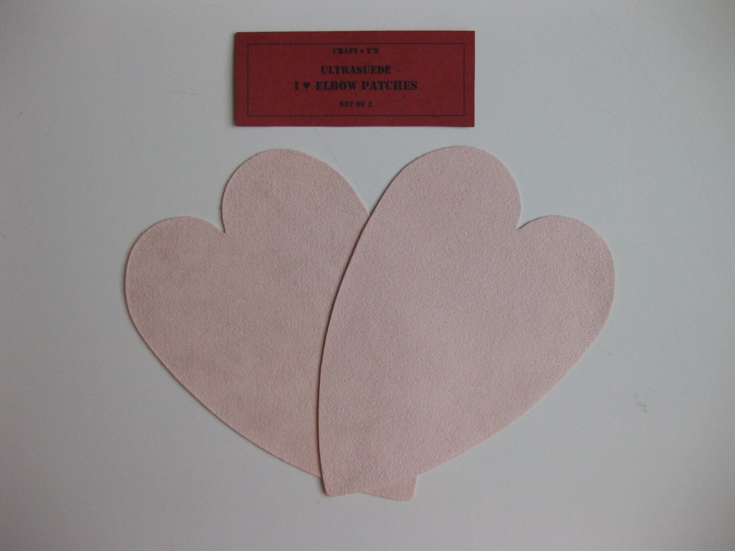 Elbow Patches - Heart Shaped Light Pink Ultrasuede - Set of 2 - Etsy