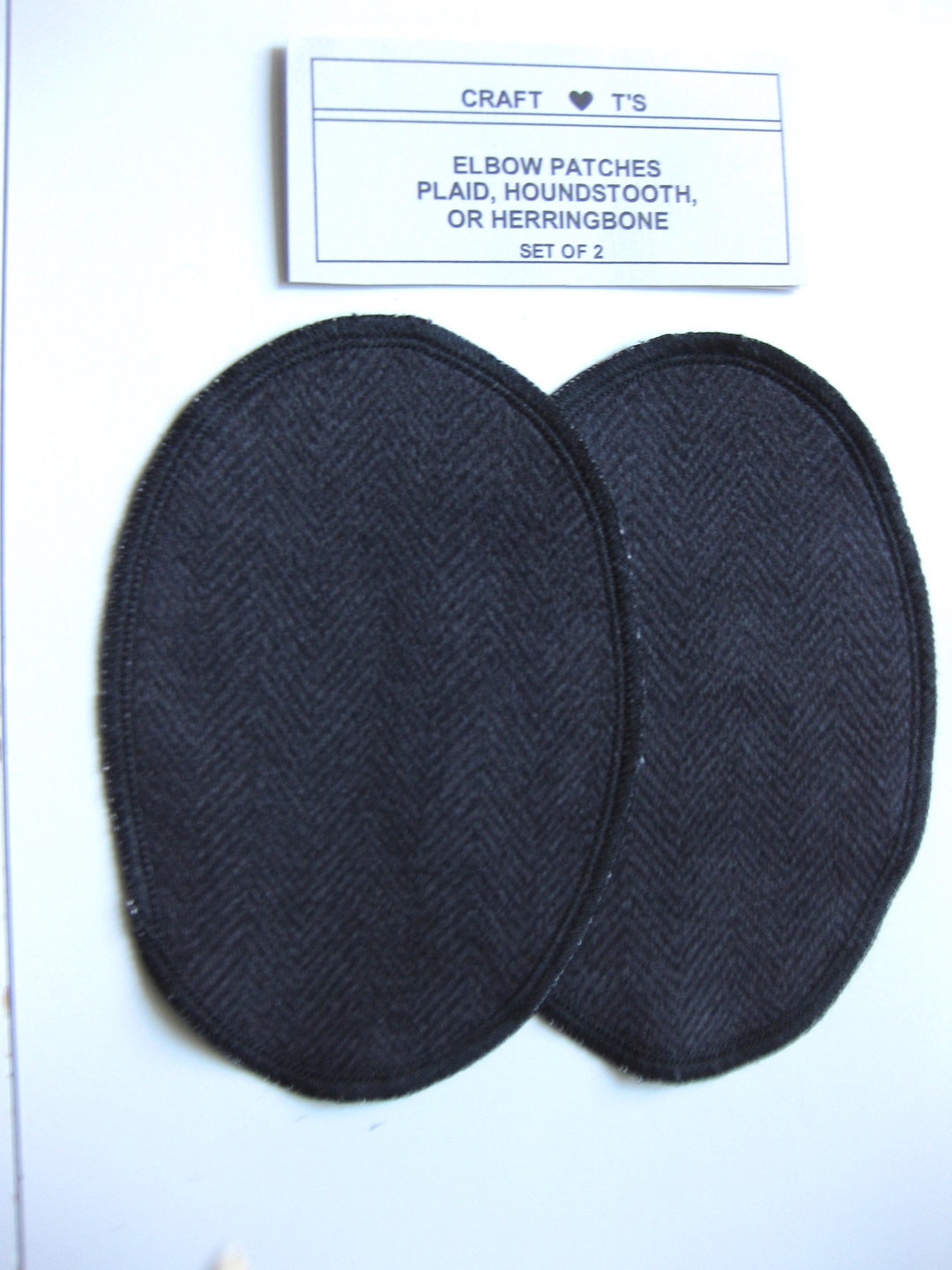 Elbow Patches - Gray and Black Herringbone Flannel - Set of 2 - Etsy