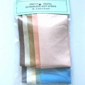 Ultrasuede Soft Strips - 2x8 Inch Pretty Pastel Colors - Etsy