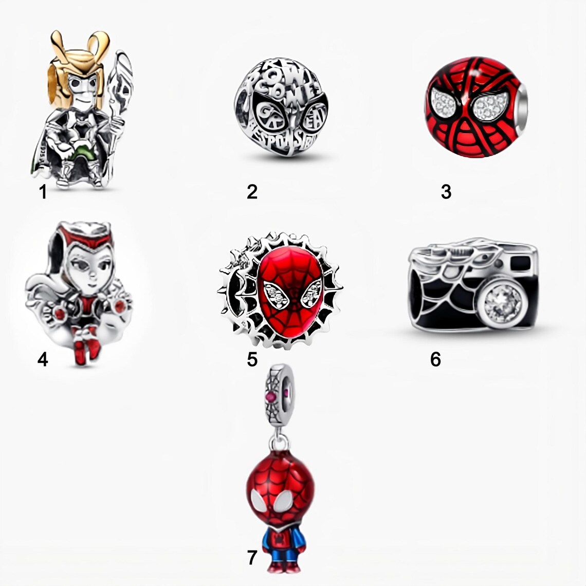 Superhero Inspired Beads for European Bracelets,silver Comic Book ...