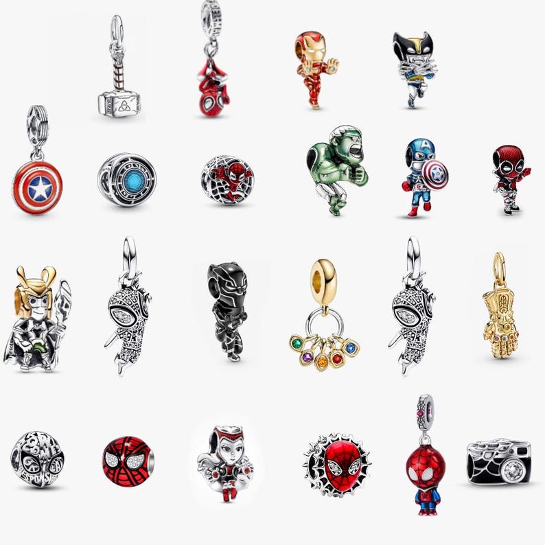 Superhero Inspired Beads for European Bracelets,silver Comic Book ...