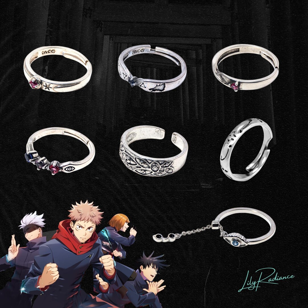 Jujutsu Kaisen Inspired Cursed Ring, Gojo Six Eyes & Sukuna Inspired ...