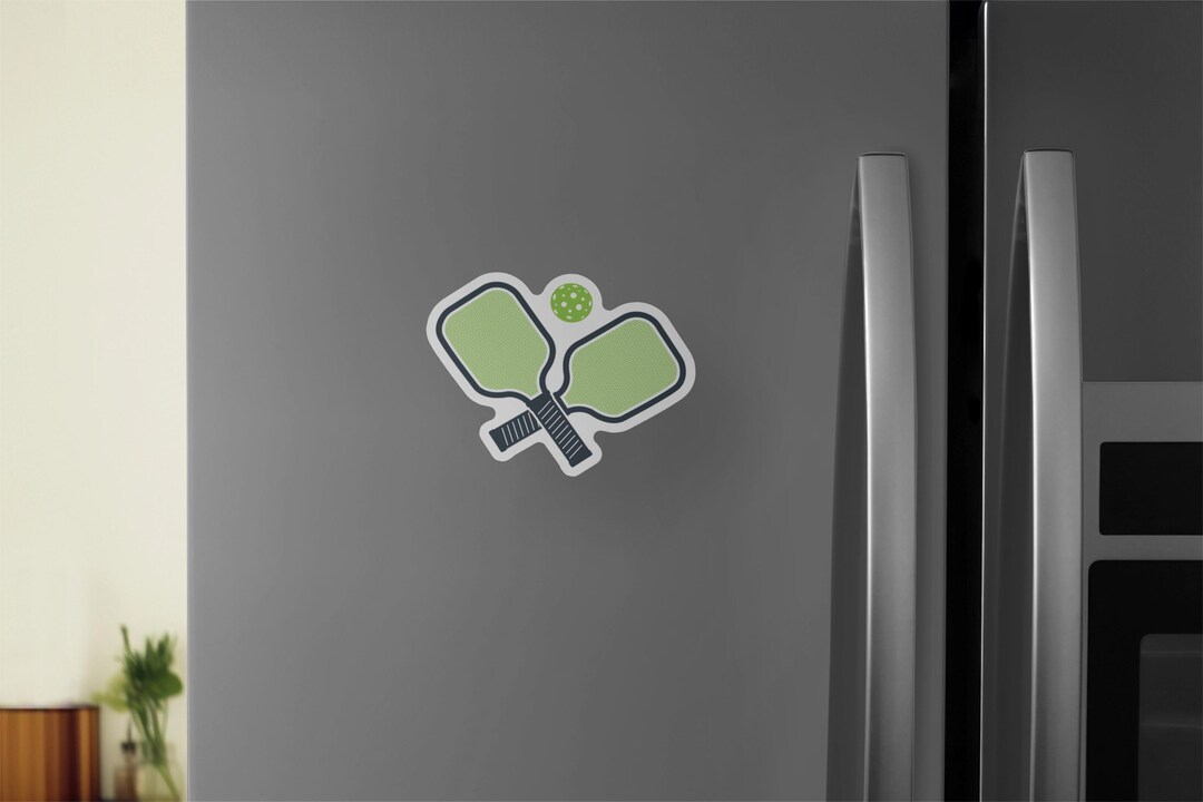 Pickleball Paddle and Ball Custom Shape Magnet | Sports Refrigerator ...