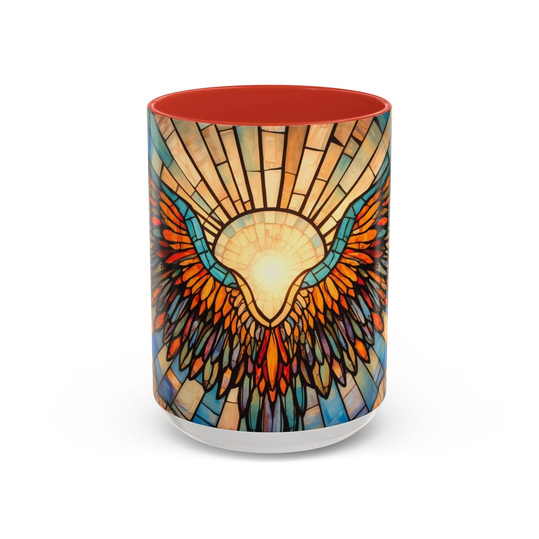 Stained Glass Angel Wings Mug | Accent Coffee Mug 11oz 15oz - Etsy