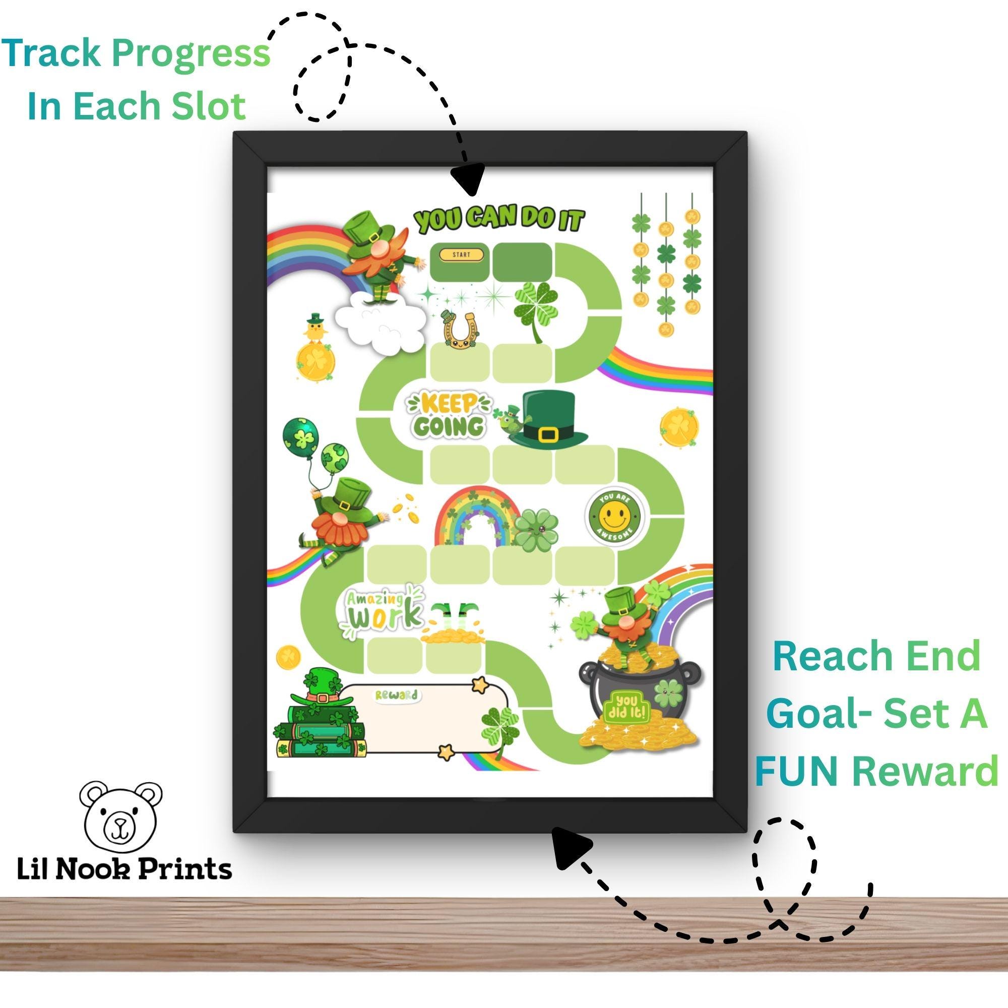 St. Patrick’s Day Printable Chart for Kids | Behavior Chart Reward ...