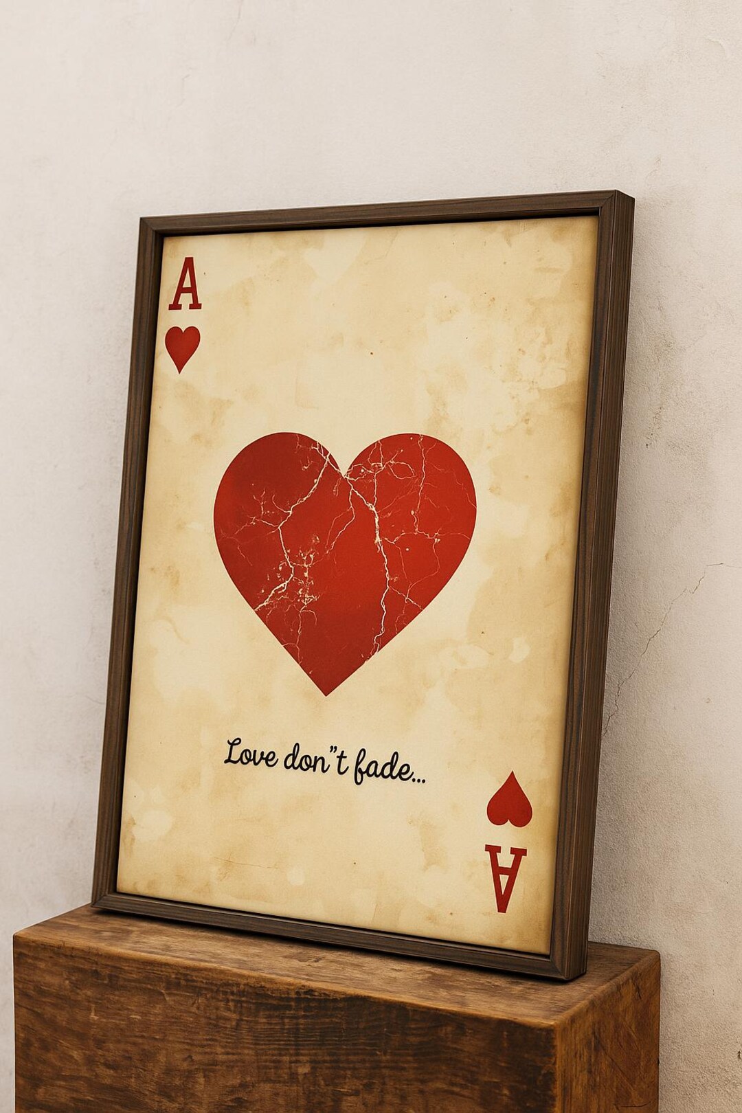Vintage Love Poster: Romantic Heart Art Print, Giclée Quality - Etsy