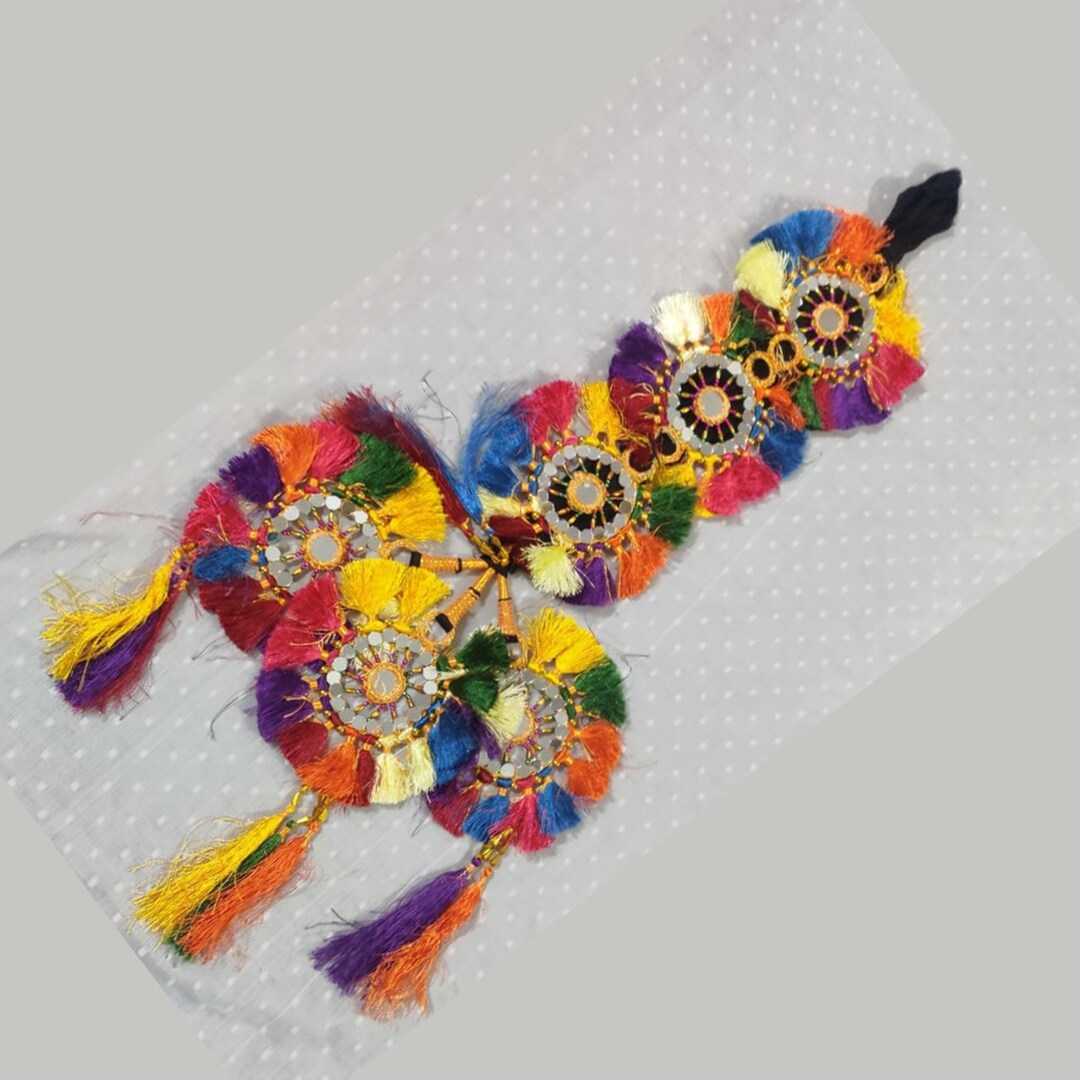 Handmade Paranda: Mehndi Wedding Braid Accessory, Mirror Tassels - Etsy