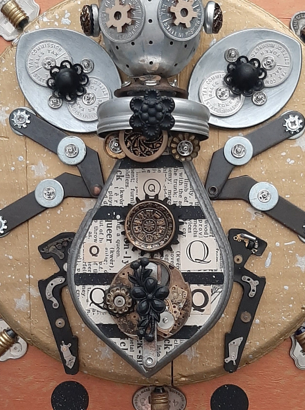 Queen Bee 3 Crowns Art Assemblage Found Objects Art Mixed Media - Etsy