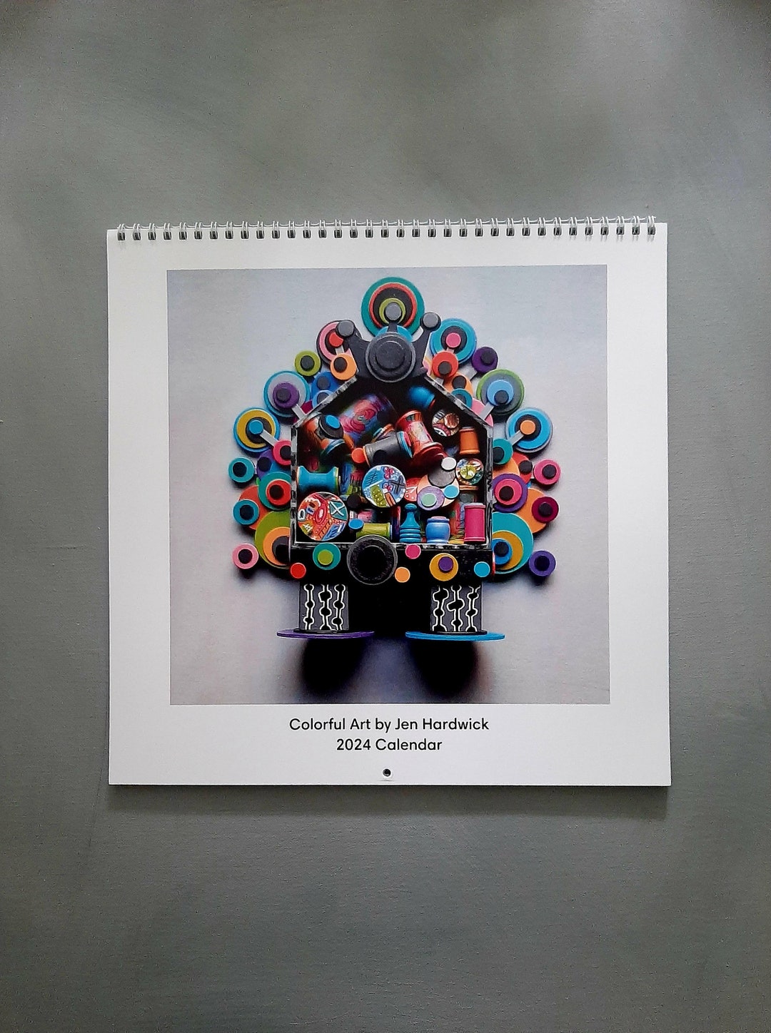 2024 Calendar Colorful Art by Jen Hardwick Wall Calendar - Etsy