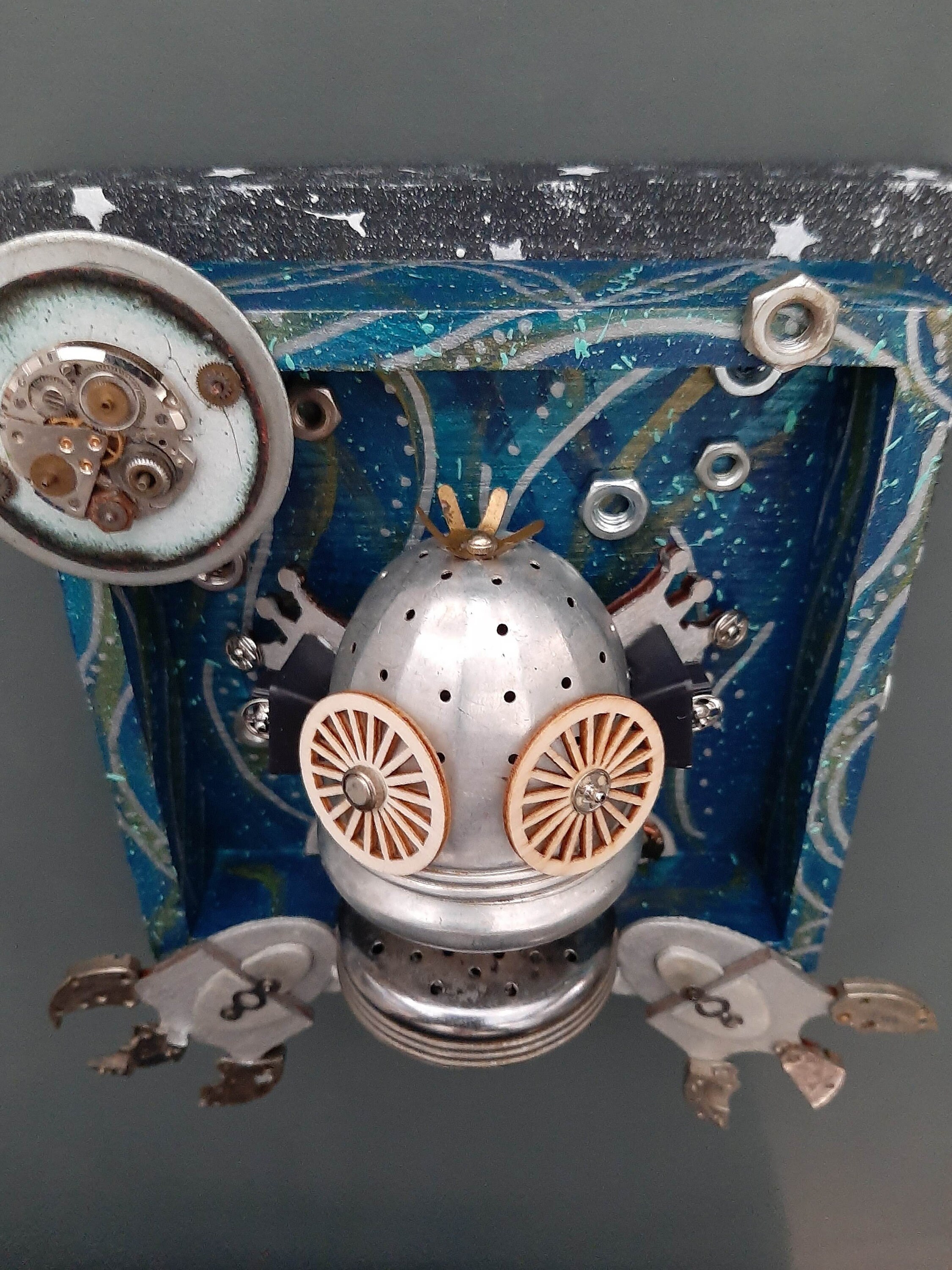 Midnight Swim? - Creature Art - Found Objects Assemblage - Mixed Media ...