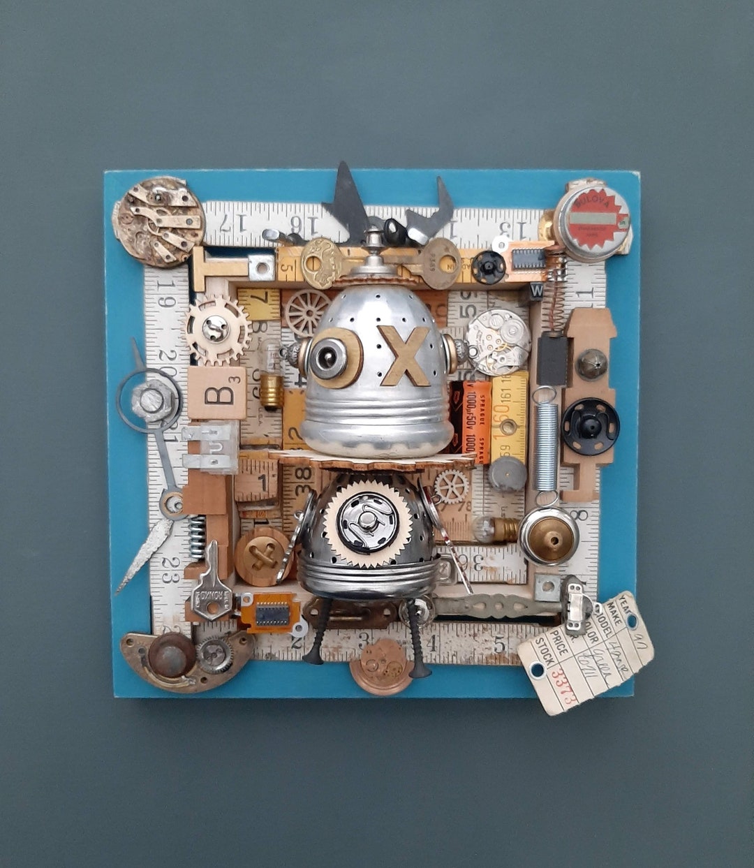 OX the Viking Bot - Robot Assemblage - Mixed Media - Found Objects Art ...