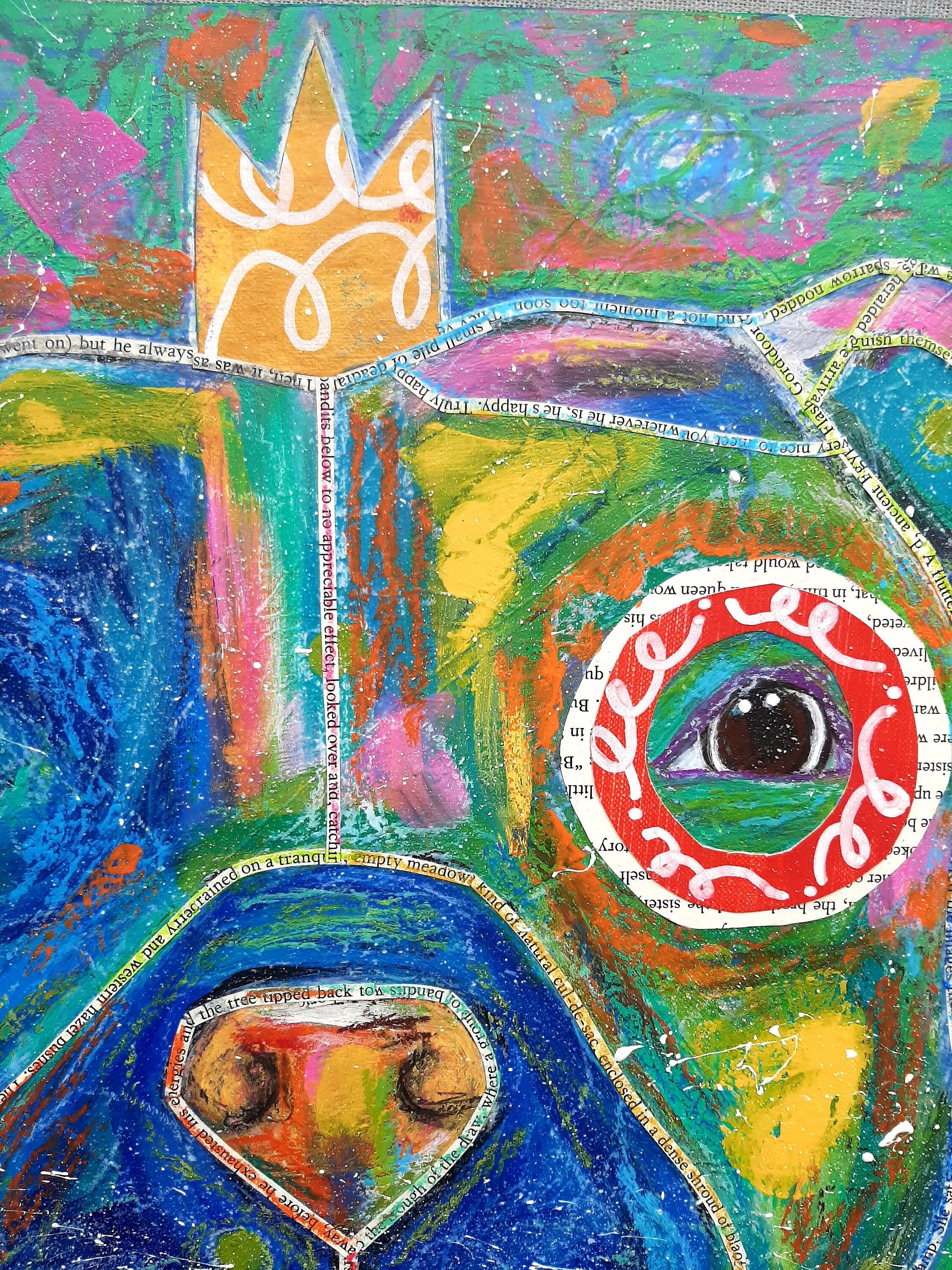 Pittie Love - Mixed Media Painting - Dog - Pitbull Art - Wall Art ...