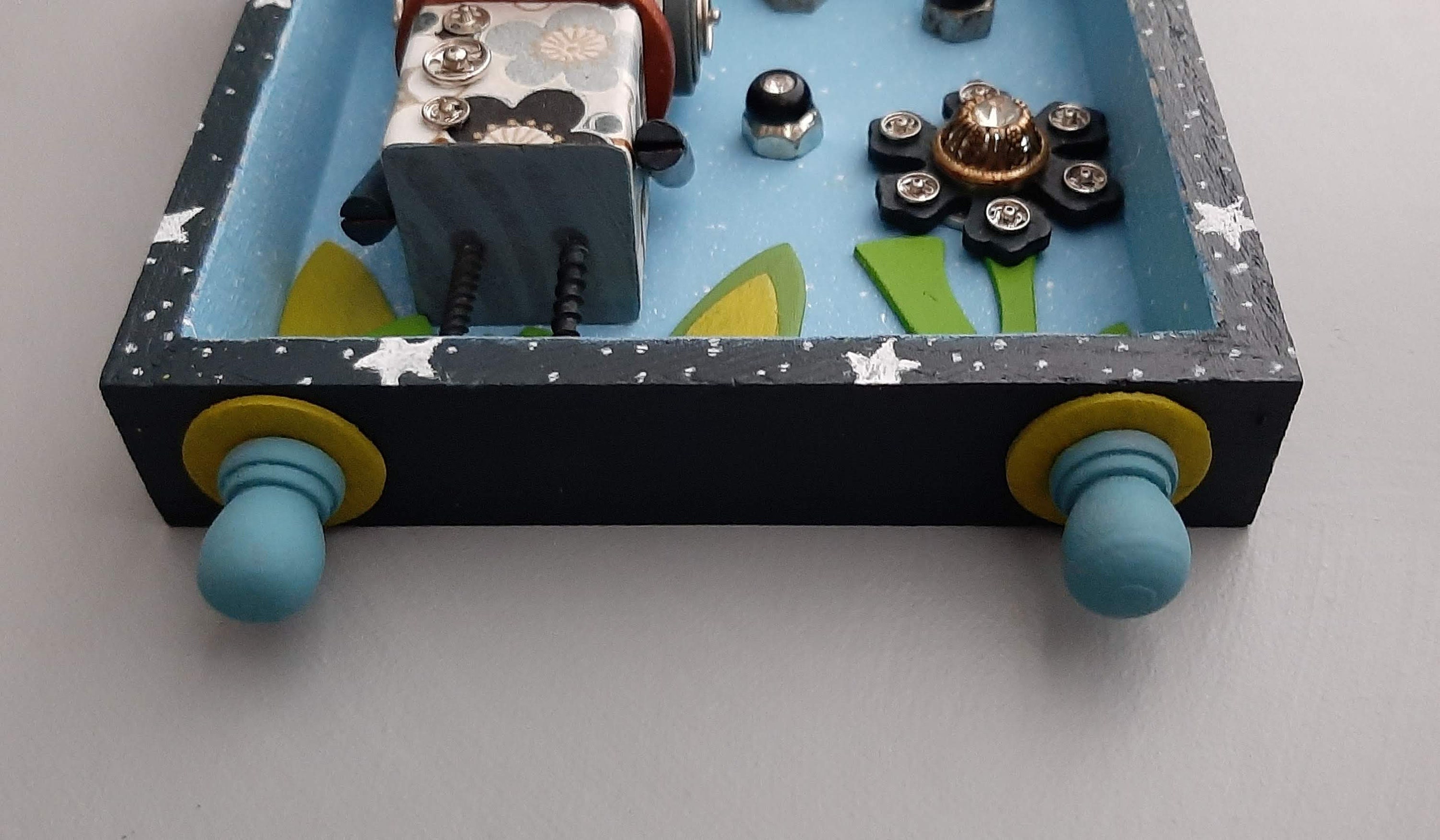 Moon & Flower Bot Art Assemblage Robot Art Mixed Media - Etsy