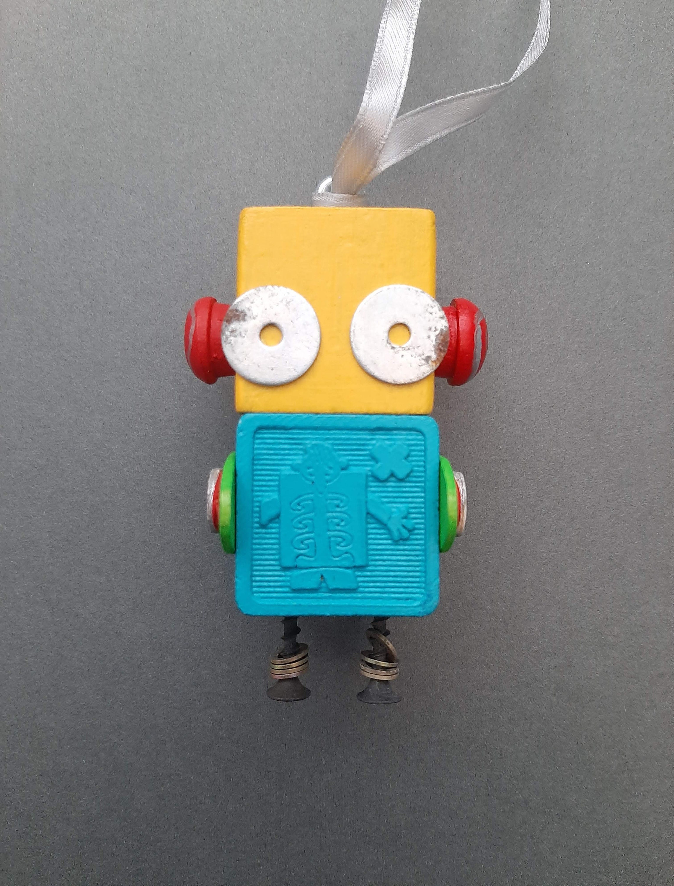 Robot Ornament X Ray Bot Upcycled Ornament Hanging Decor - Etsy