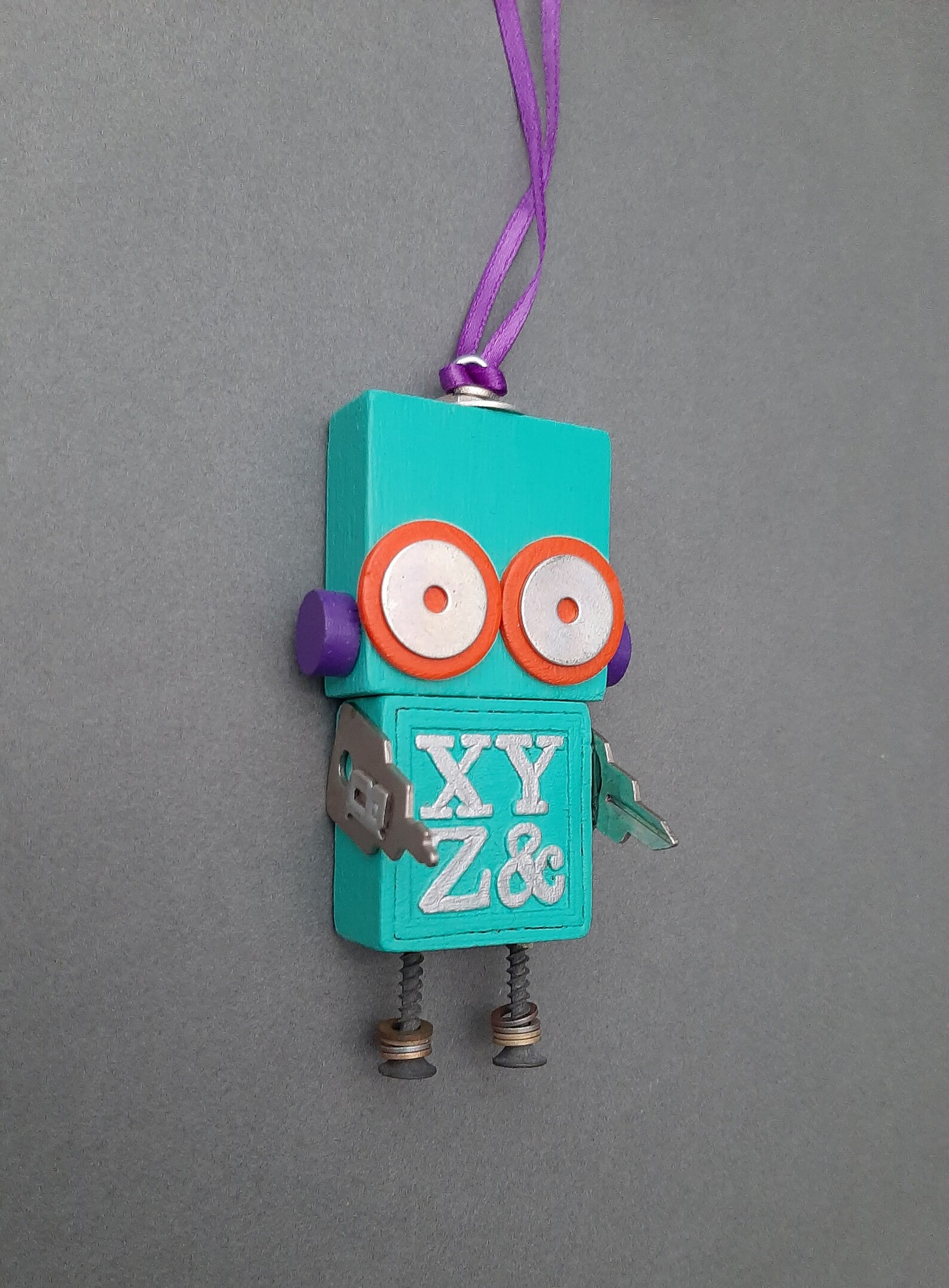 Robot Ornament X,Y, Z, & Bot Upcycled Ornament - Etsy