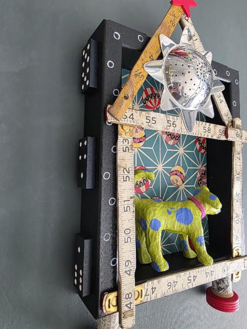 Sun Dog Art Assemblage: Found Object Mixed Media Wall Art - Etsy