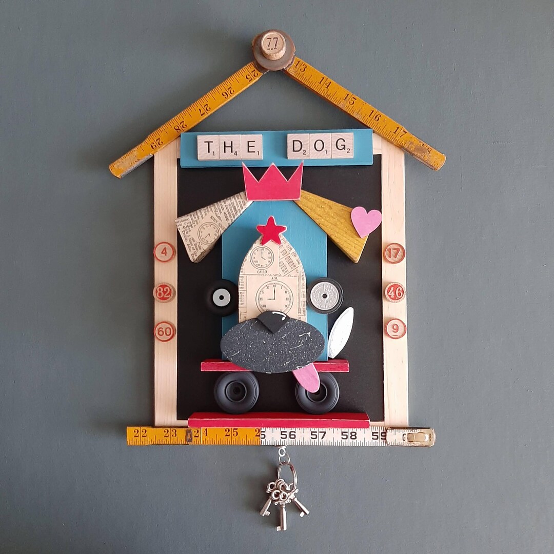 Dog Art Assemblage – Ruler of the House, Mixed Media Wall Decor - Etsy