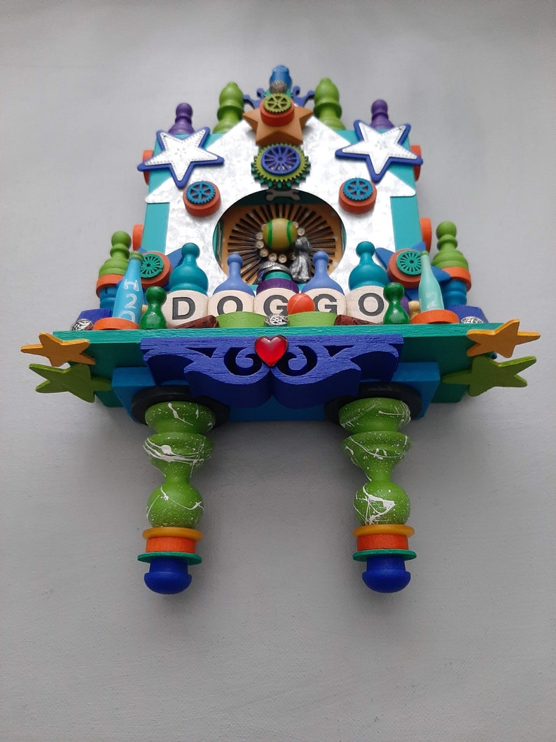 The Altar of Doggo - Art Assemblage - Mixed Media - Dog Art - Wall Art ...