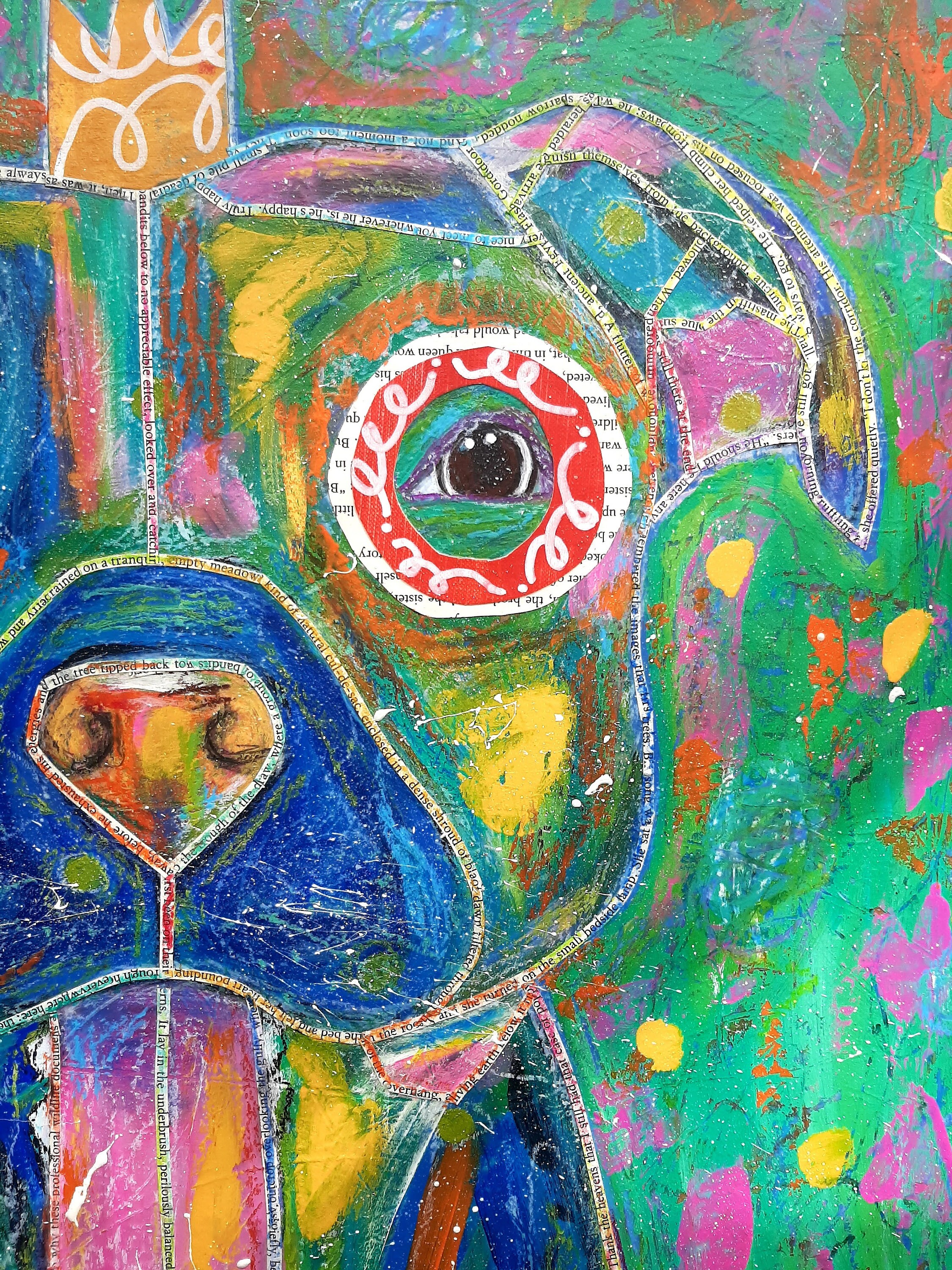 Pittie Love - Mixed Media Painting - Dog - Pitbull Art - Wall Art ...
