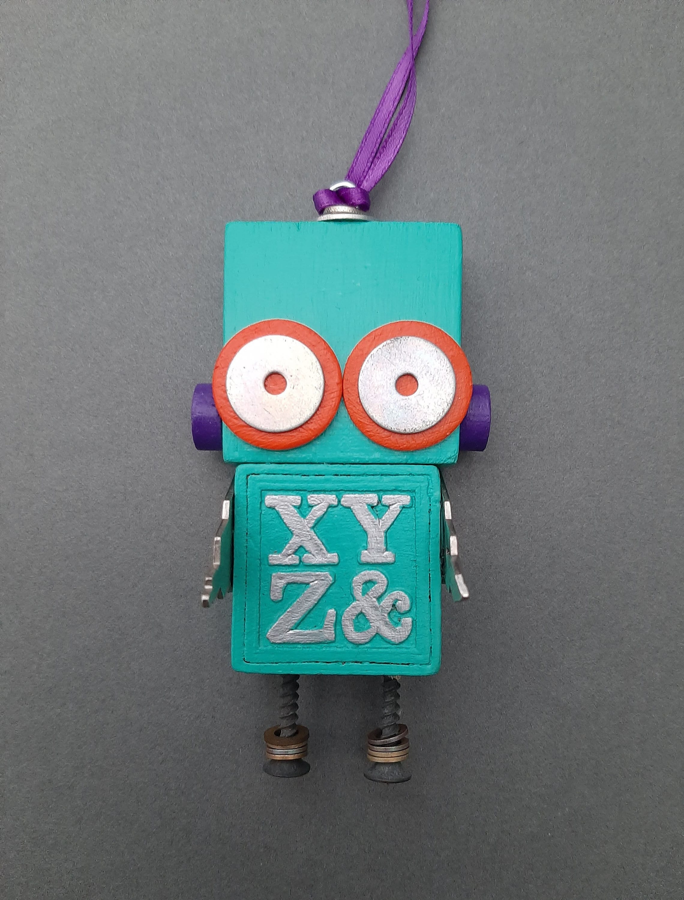 Robot Ornament X,Y, Z, & Bot Upcycled Ornament - Etsy