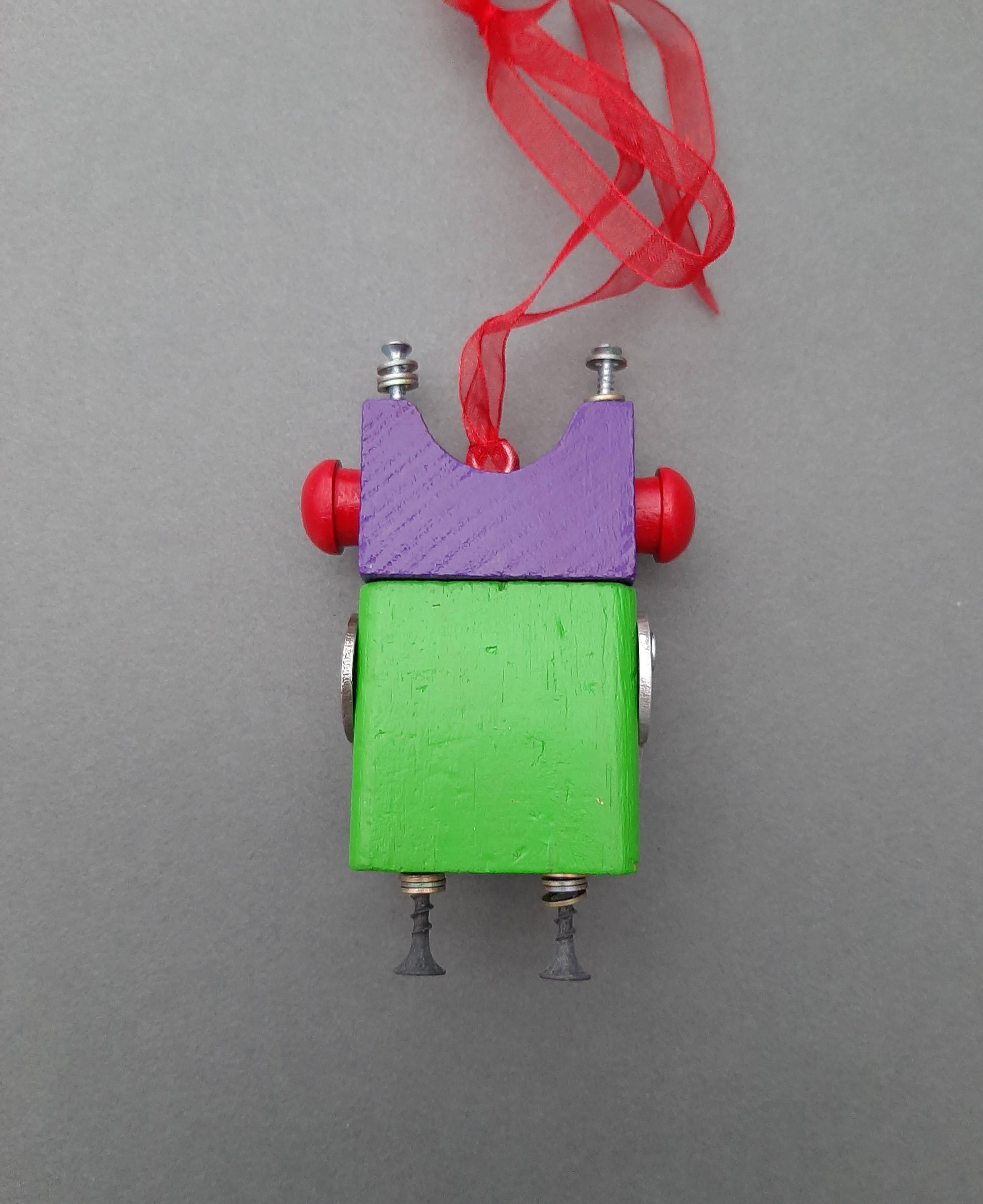 Robot Ornament Polka Dot Bot Pride Bot Rainbow Colors Found Objects ...