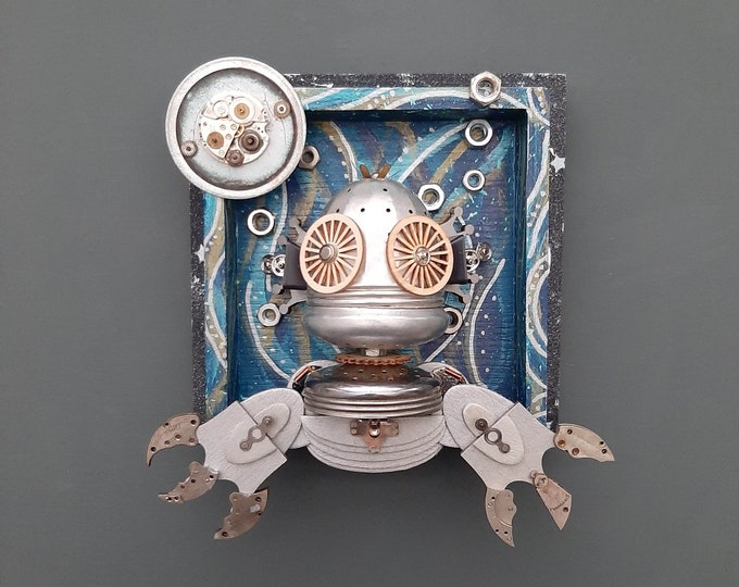 The Dog in the Striped Sweater Art Assemblage Found Object Art Mixed Media - Etsy