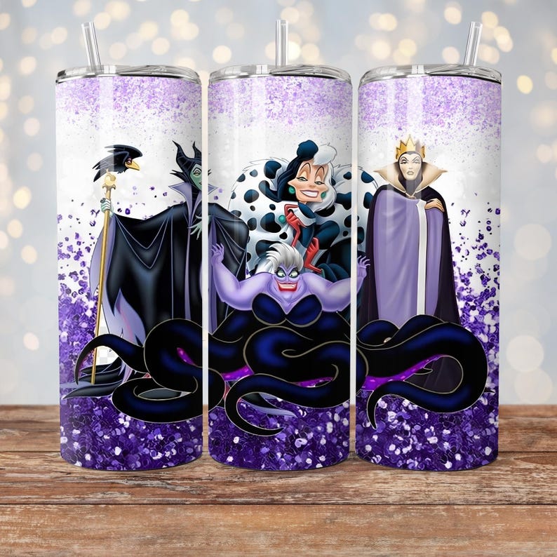 Villain Tumbler Wrap Bundle: 20oz Skinny Tumbler PNG Designs (digital ...