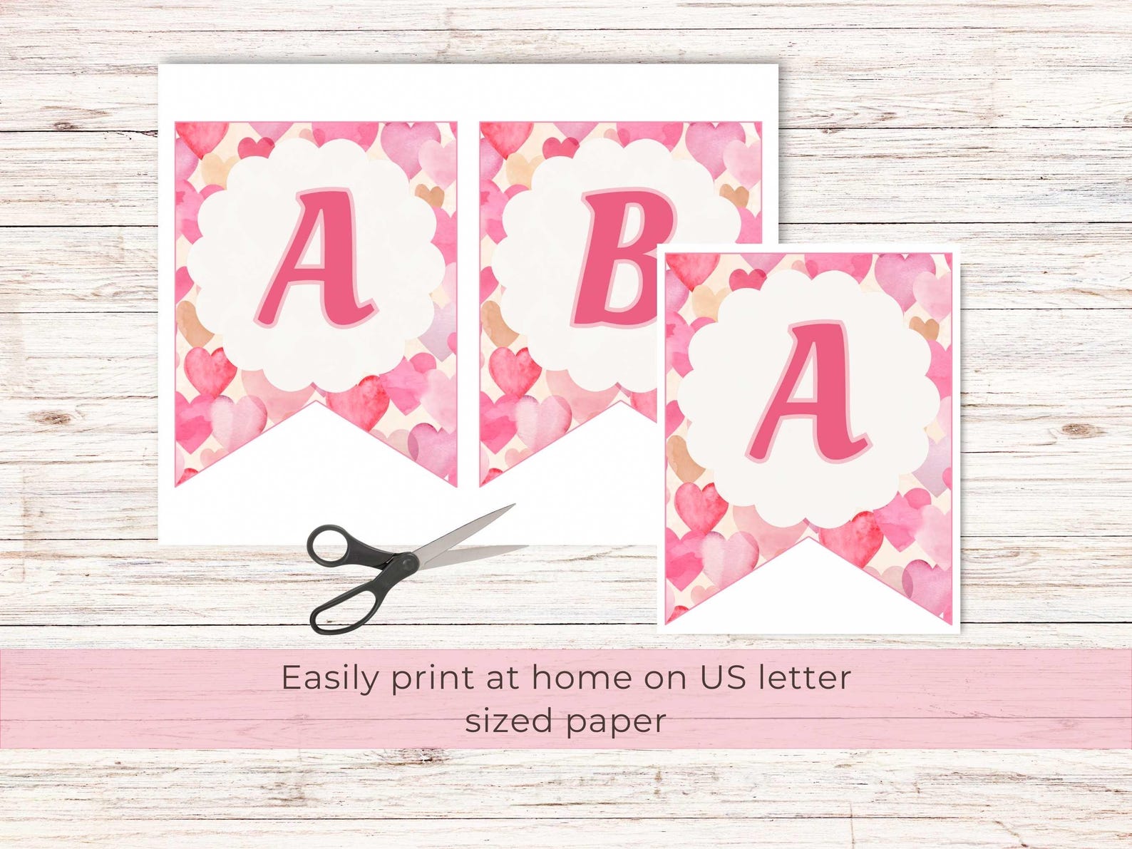 Valentine Banner Printable | Alphabet Bunting for Classroom Parties ...