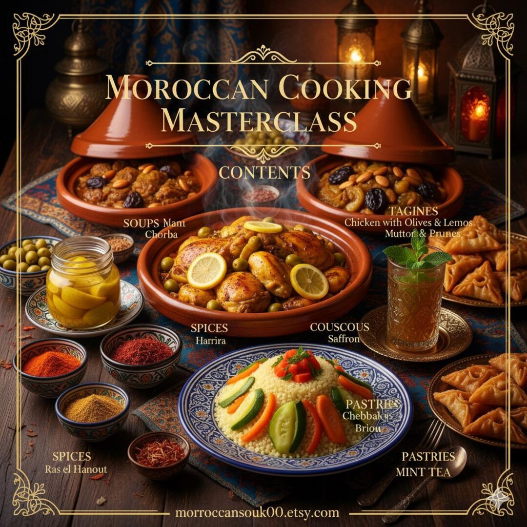 Traditional Moroccan Cooking: Recipes From Fez | Authentic Cookbook PDF ...