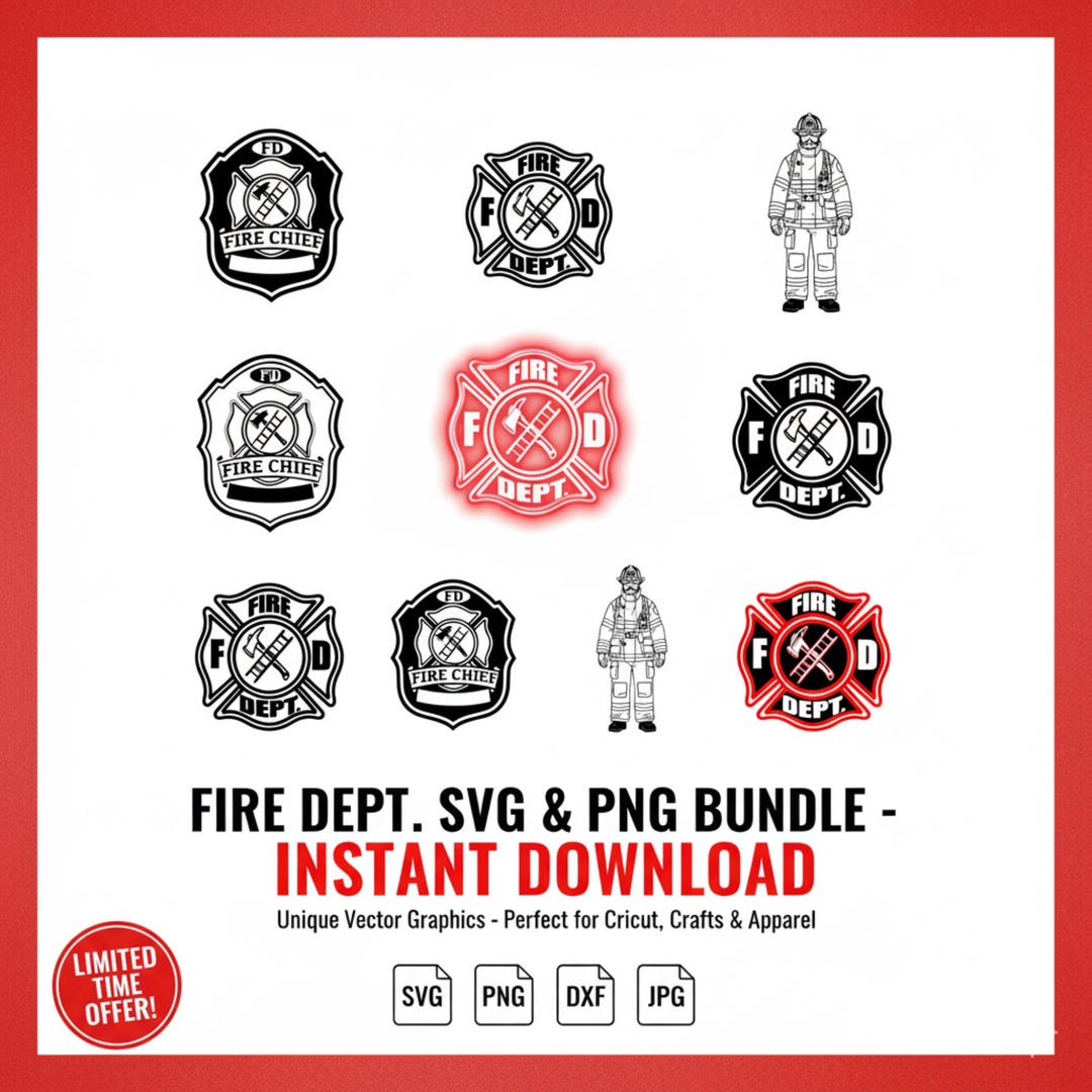 Fire Department Logos: Maltese Cross SVG, PNG, PDF (digital Download ...