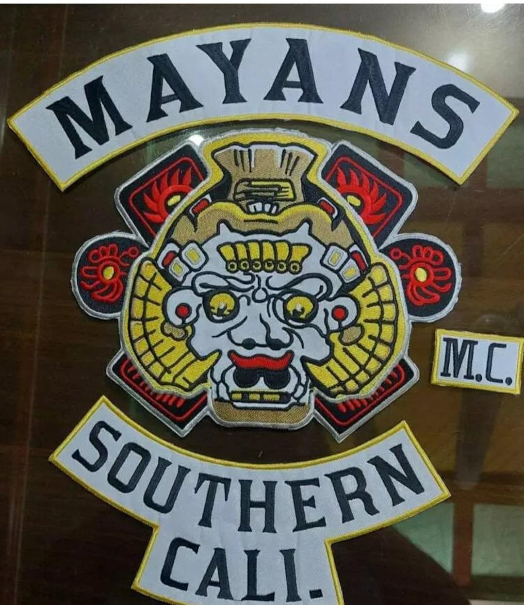 Mayans MC Patch Set Motorcycle Club Embroidered Iron on Biker Jacket ...