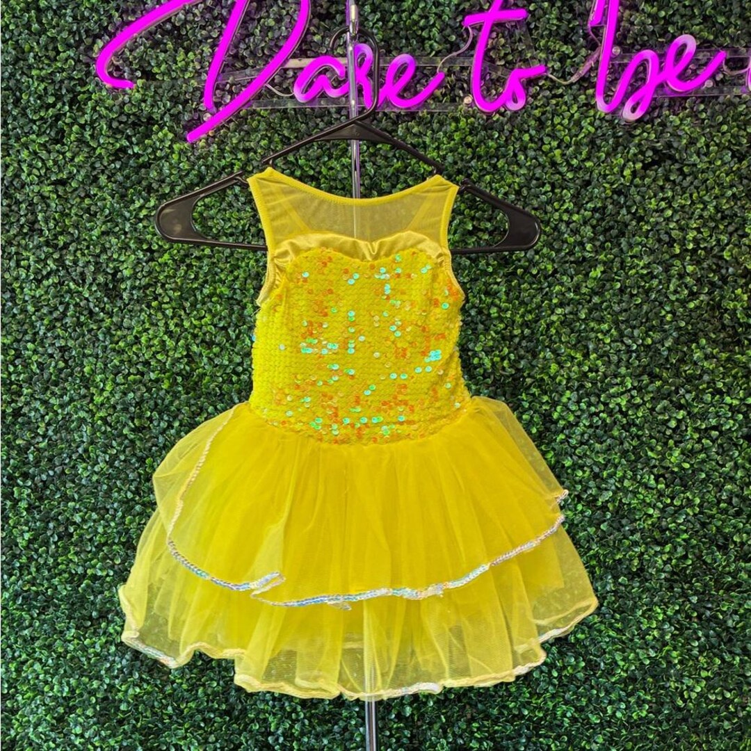 Weissman Shimmering Yellow Dance Costume - Etsy