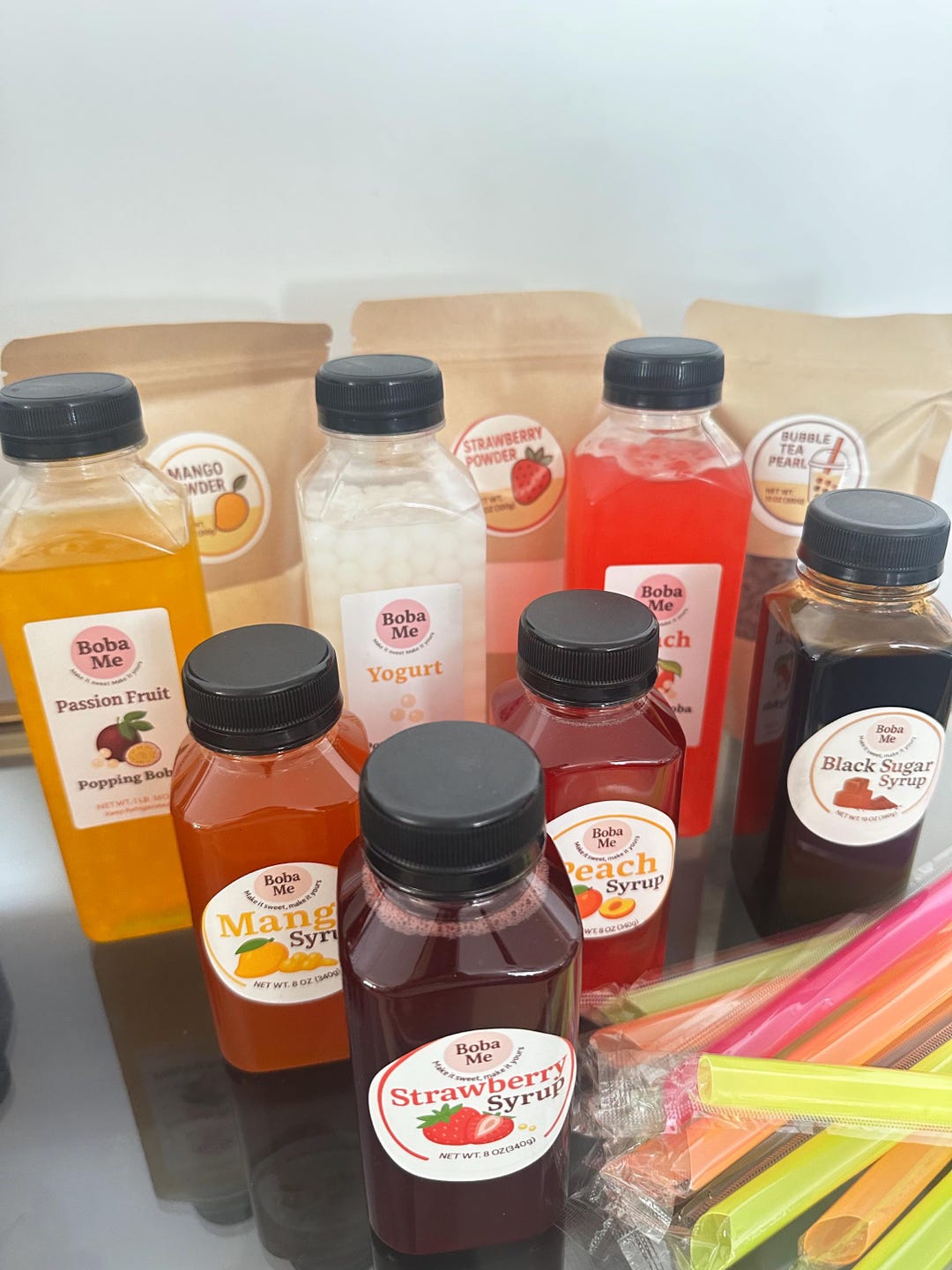 Bubble Tea Party Kit | DIY Boba Tea Set With Syrups, Pearls & Powders ...