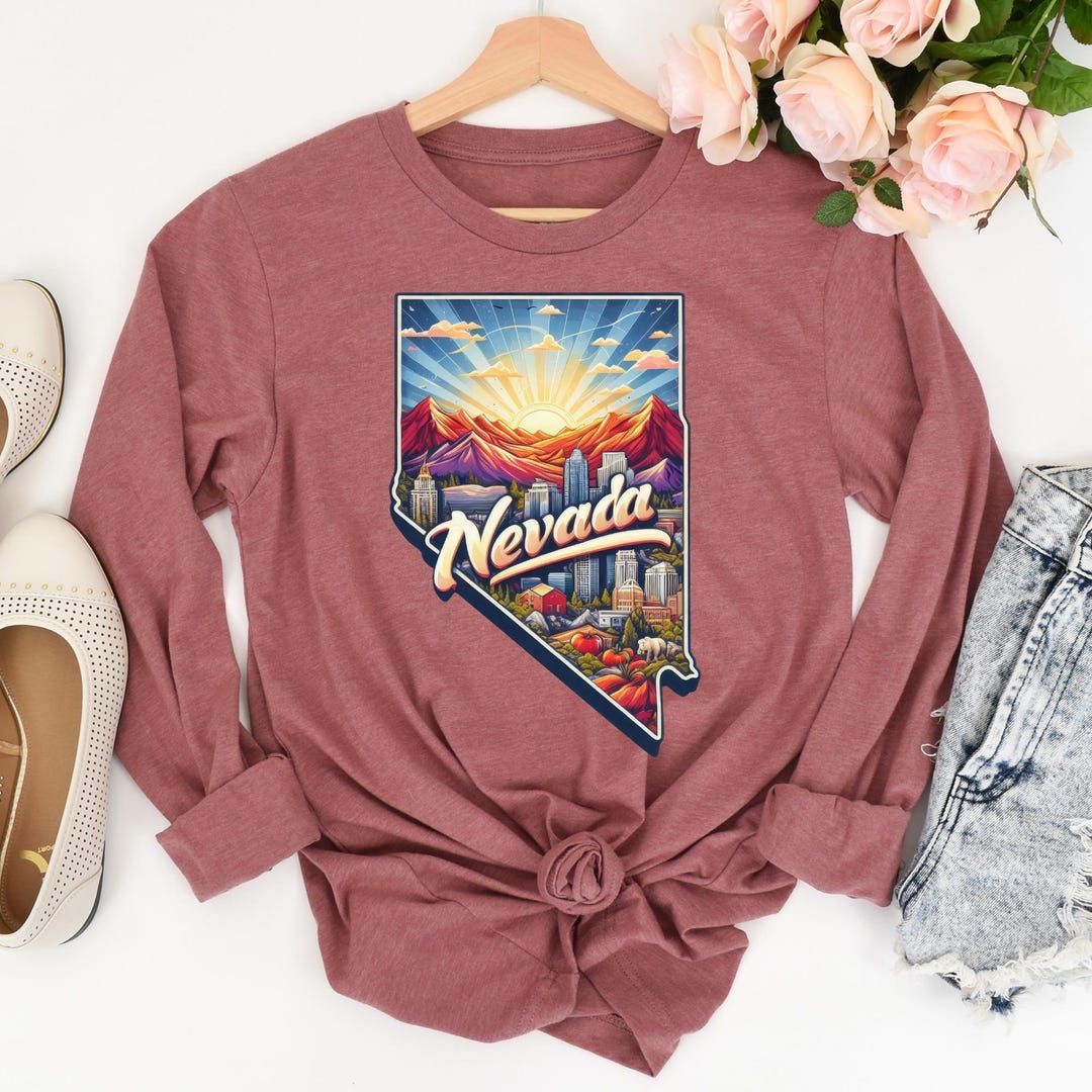 Nevada State T-shirt, Nevada Souvenir, Nevada Trip Gift, Nevada Unisex ...