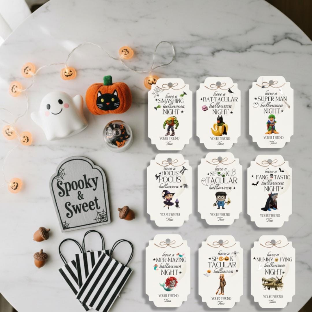 Italian Brainrot Halloween Gift Tags| Printable Kids Goodie Bag Tags ...