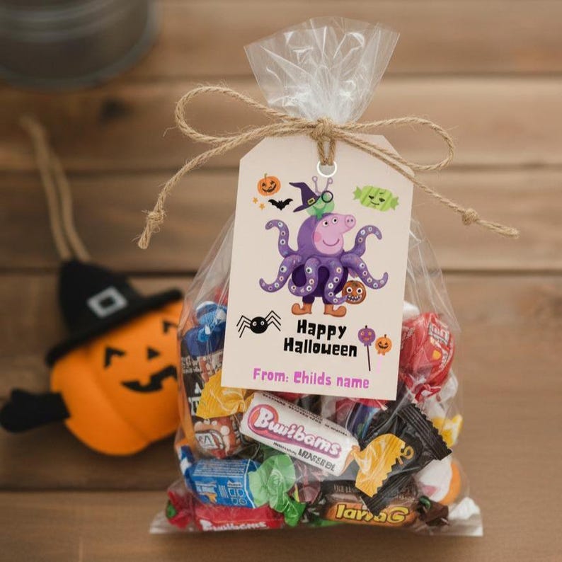 Peppa Pig Halloween Gift Tags | Printable Trick or Treat Labels ...