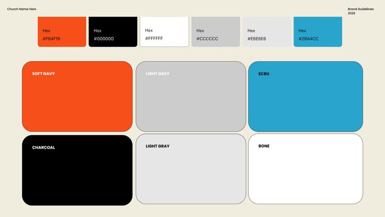 Church Brand Kit Canva Template | Ministry Logo & Social Media (digital ...