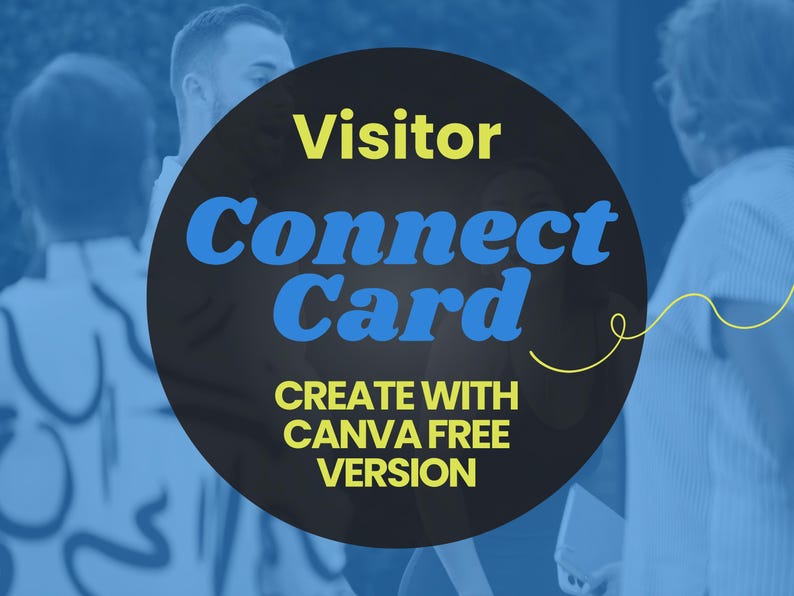 Church Visitor Connect Card Canva Template | Editable Guest Form - Etsy