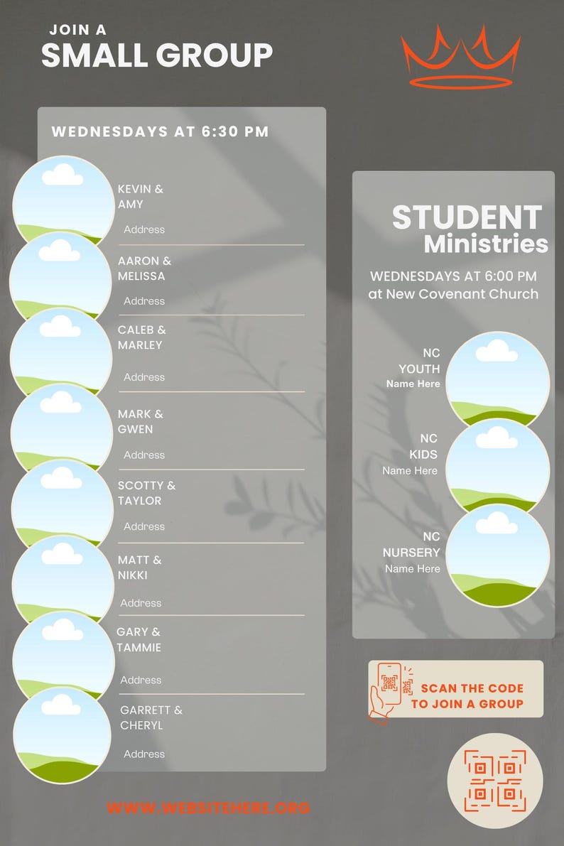 Church Calendar Canva Template | Editable Ministry Schedule (digital ...