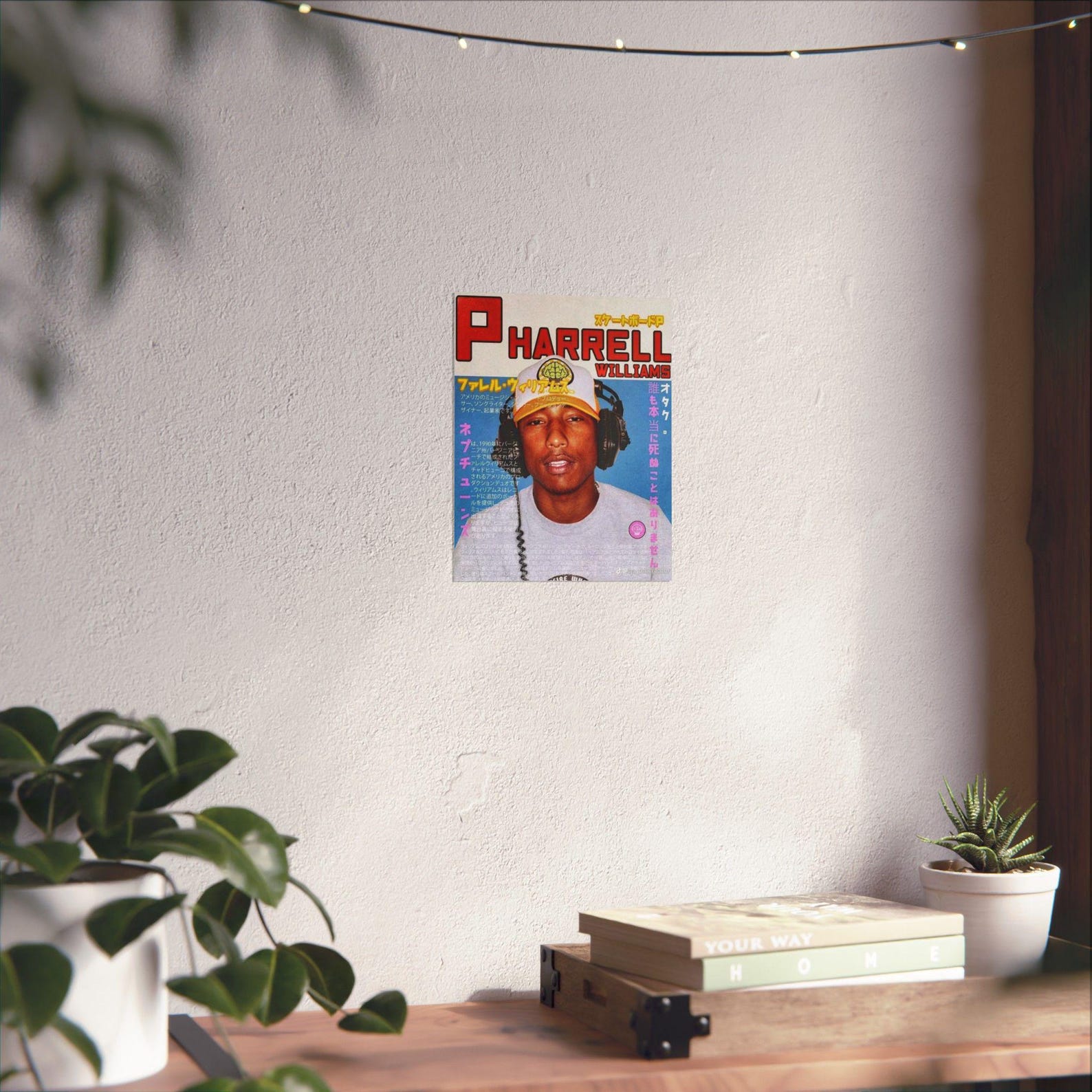 Pharrell Williams Vintage Matte Vertical Poster, Wall Art Decor, Music ...
