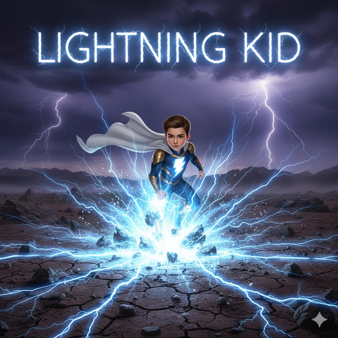 Lightning Kid Superhero Posters for Kids | 9 Dynamic Action Prints for ...