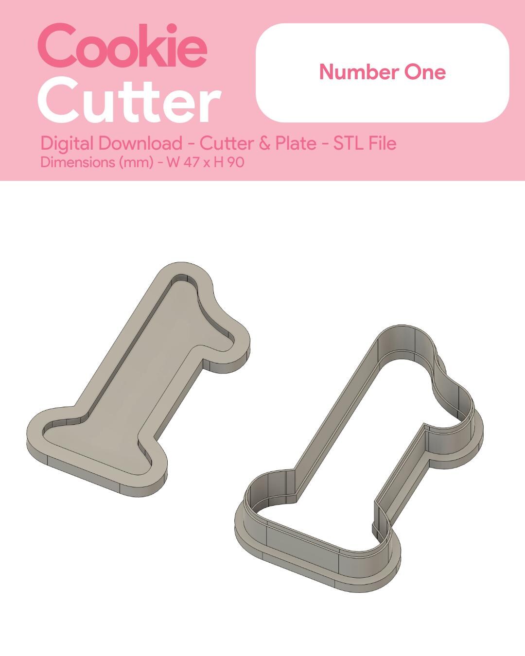 Number One Cookie Cutter - Etsy