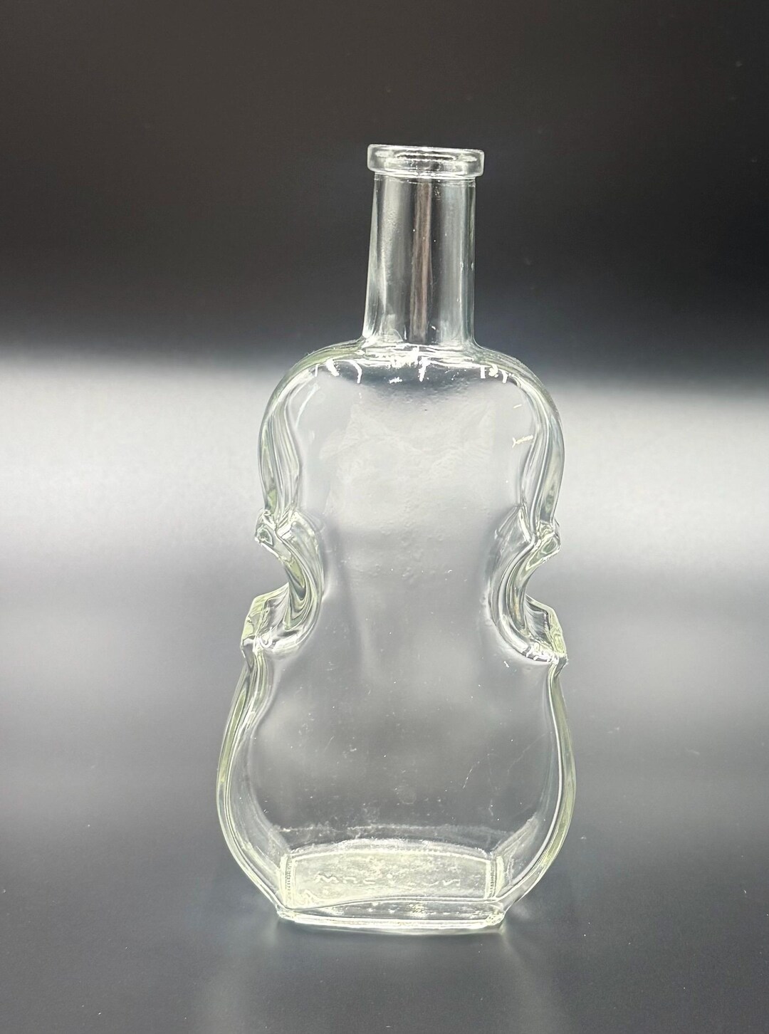 Vintage Clear Glass Violin Shaped Bottle by Wheaton Glass Company ...