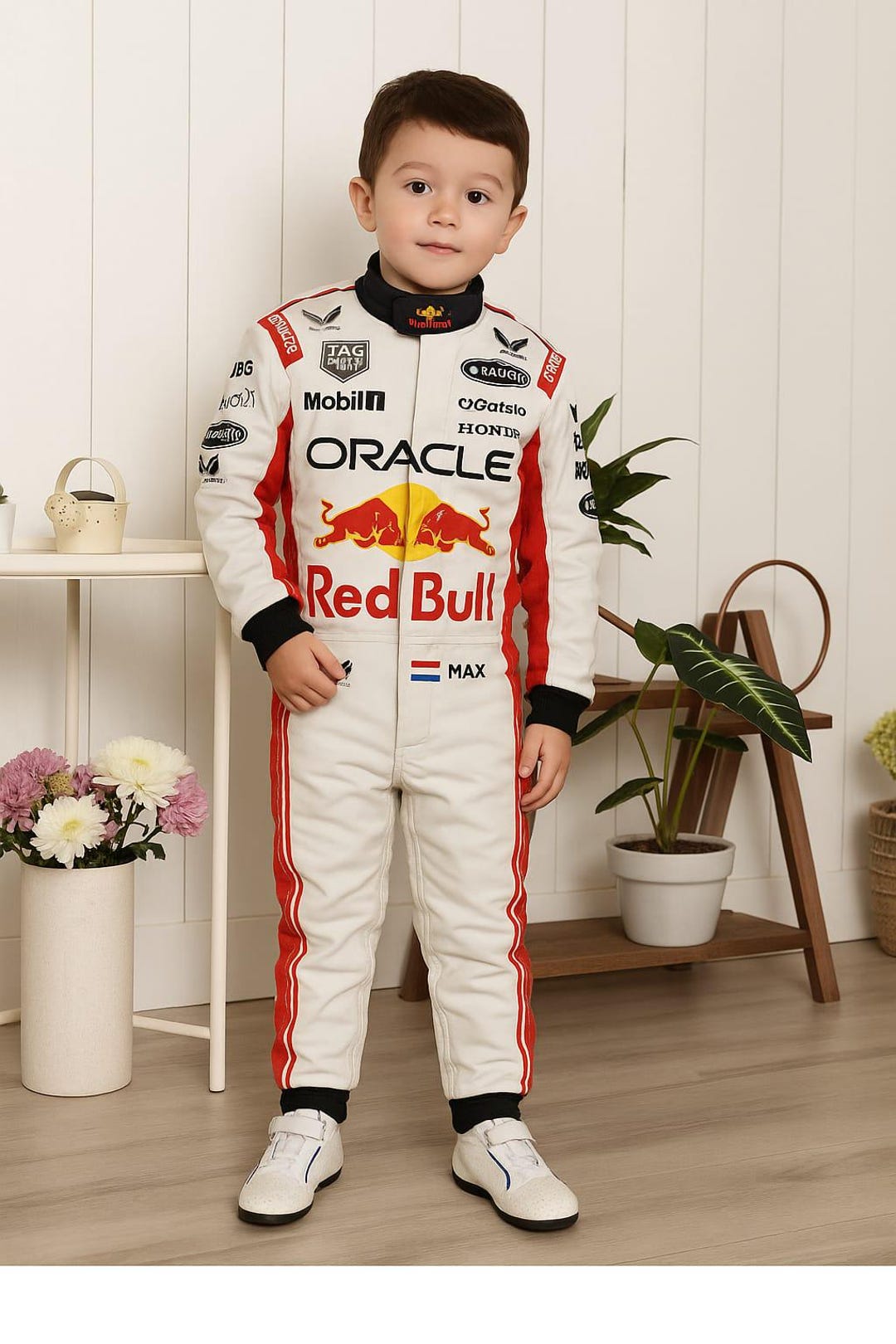 Kart Racing Suits of Formula 1 Racers With Matching Gloves, Caps and ...