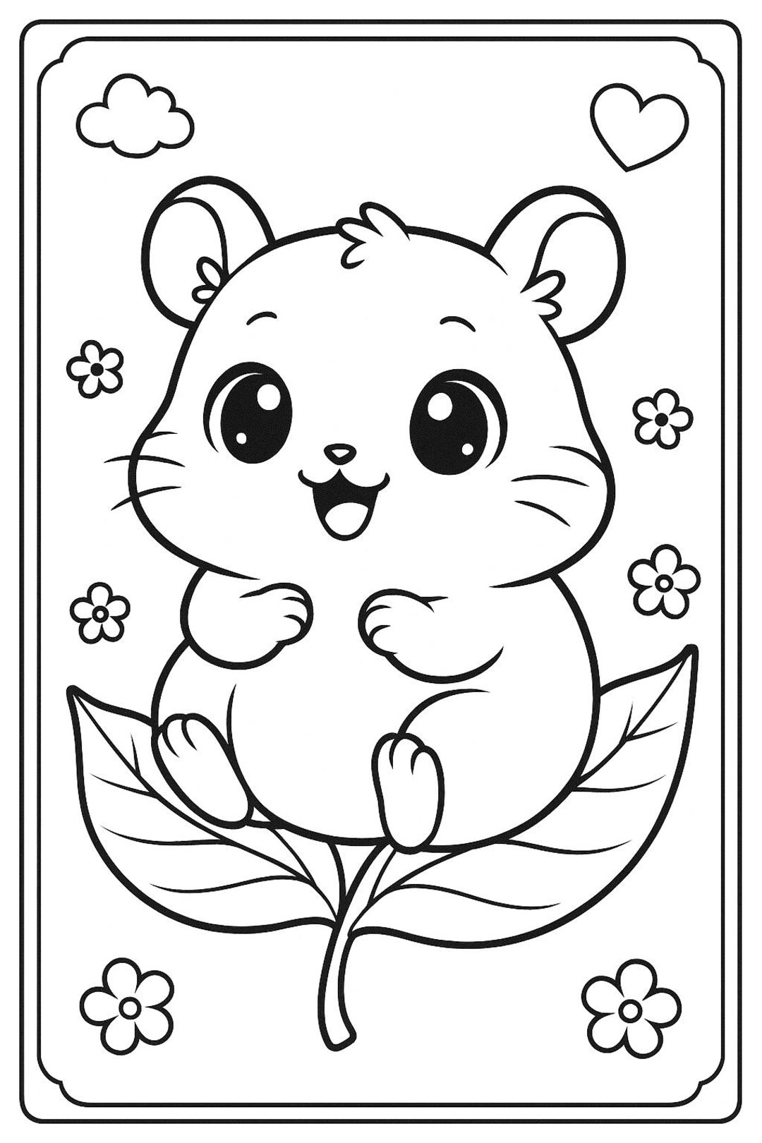 Chibi Pet Coloring Page Set | 8 Animals to Color for Kids | Cute ...