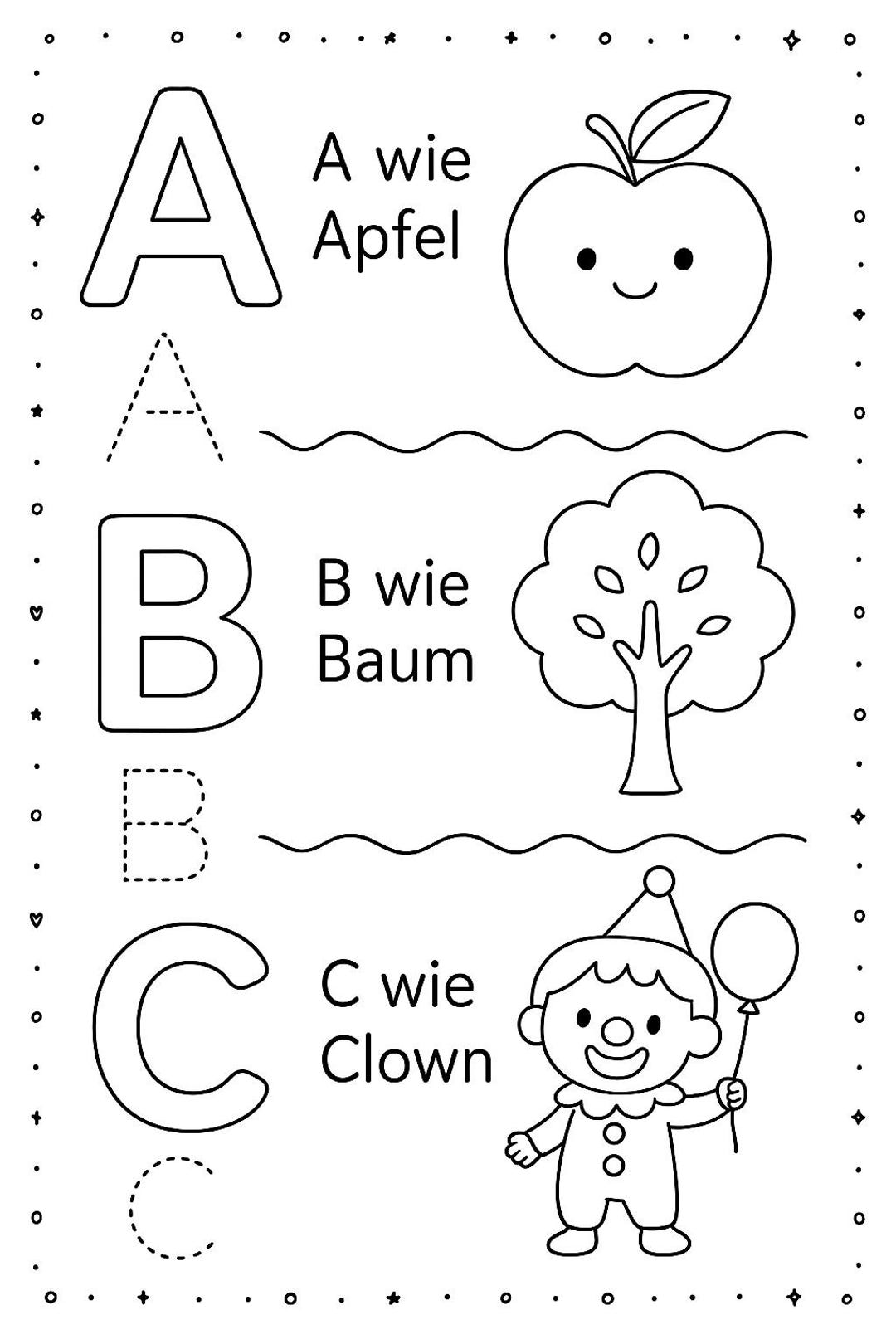 ABC Coloring Pages for Children – Learning Set Letters A–Z | Alphabet ...