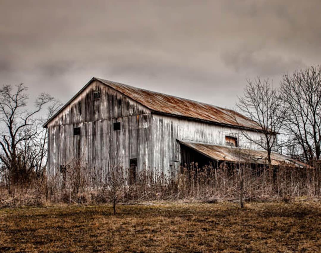 Old Barn Fine Art Photo Print, Barn Photo, Rentschier Forest Preserve ...